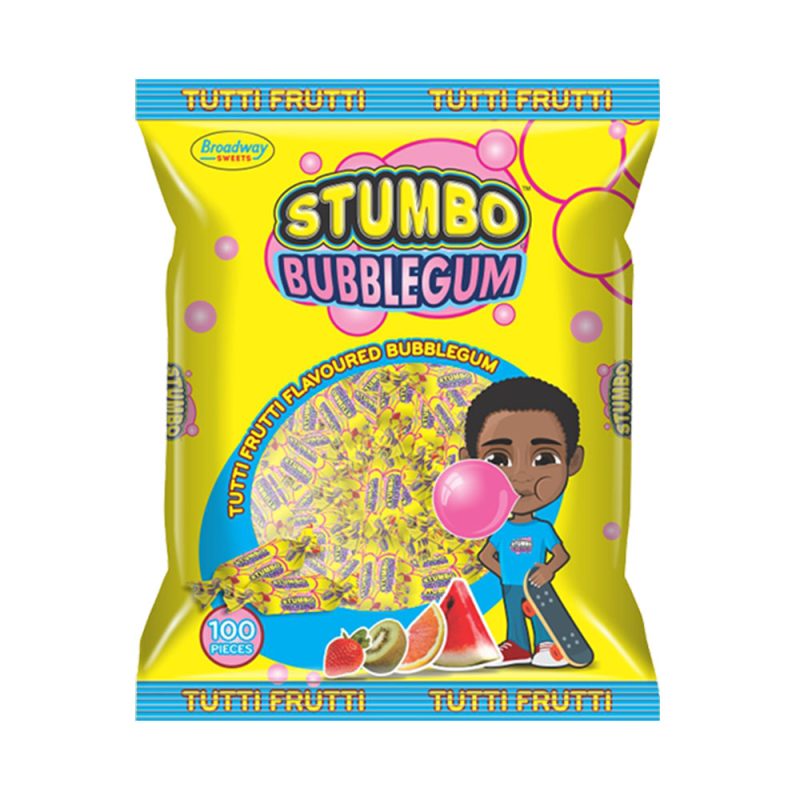 Stumbo Bubblegum (100's) - Tutti Fruity | Sweets Online