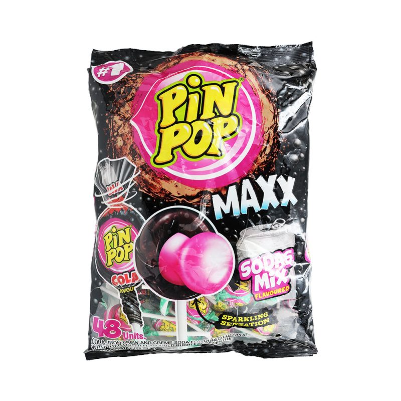 Pin Pop Lollipop (48's) - Maxx Soda | Sweets Online